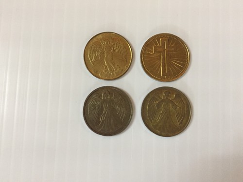 Lot of 4 -- Guardian Angel Religious Tokens Coins -- United in God's ...
