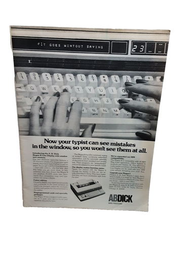1978 AB Dick Word Processing Machine Vintage print ad 70s | eBay