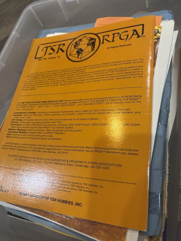AD&D R3 The Egg Of The Phoenix D&D Module TSR RPGA Frank Mentzer Module ...