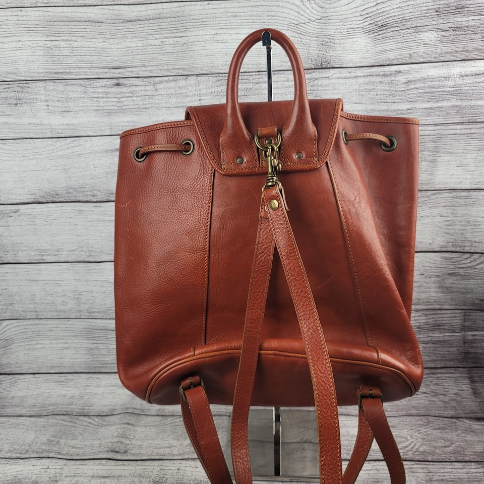 La Sella Roma Leather Back Pack Traveling Bag Handmade Italian Styling ...