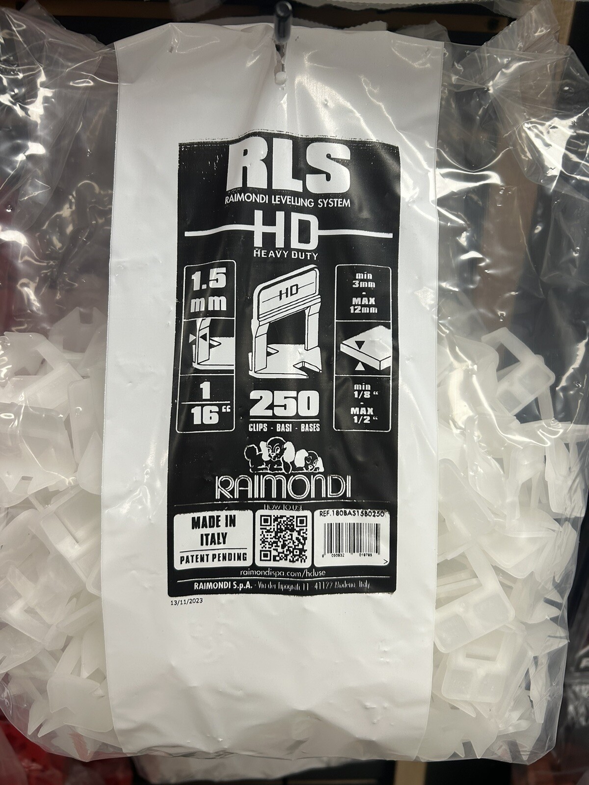 Raimondi leveling Clips 1/16” Bag Of 250 Pieces | eBay