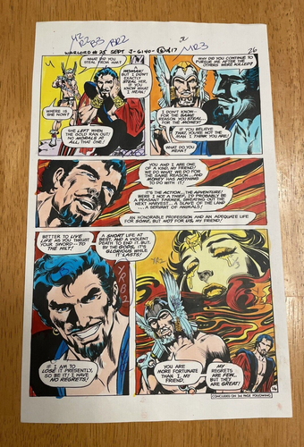 WARLORD #25 ART original comic COLOR GUIDE 1979 MIKE GRELL THIEF ASHIR ...