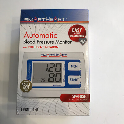 SmartHeart Automatic Blood Pressure Arm Cuff Monitor with Intellegent ...