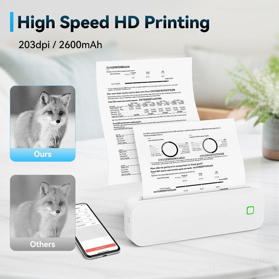 Phomemo Wireless A4 Thermal Printer Bluetooth Portable Inkless Printer ...