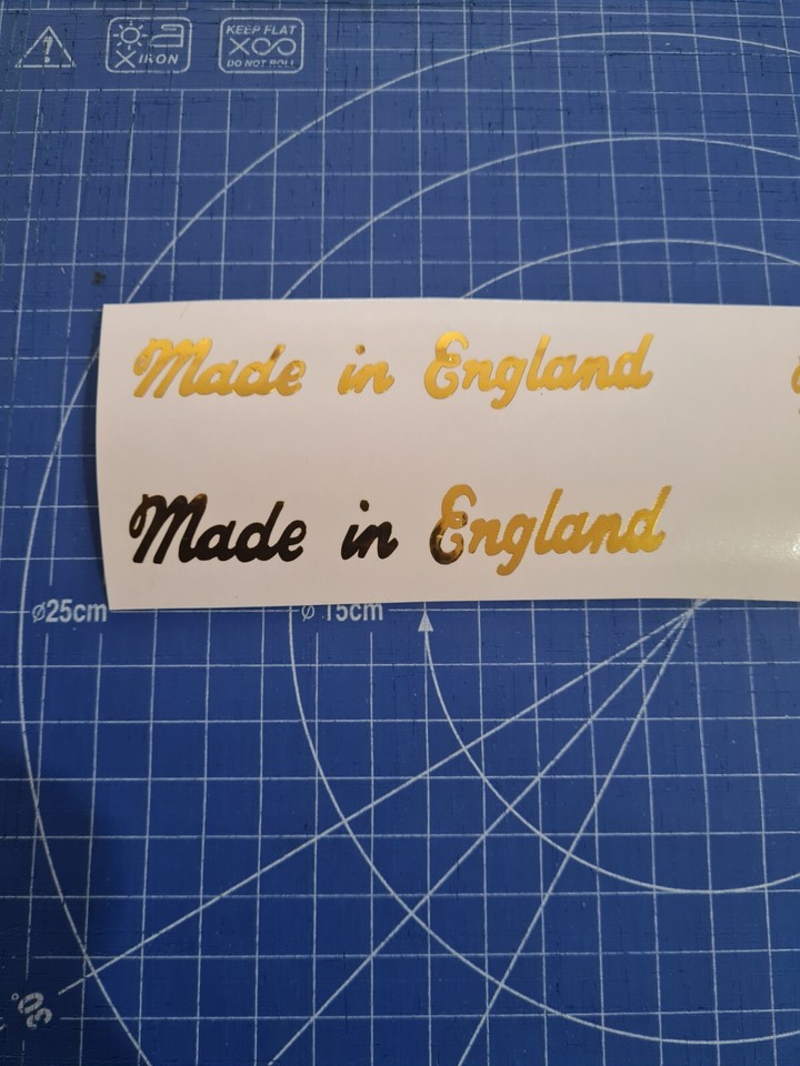 MADE IN ENGLAND Vinyl STICKER DECALS x4 Pcs Classic Vintage Motorcycle ...