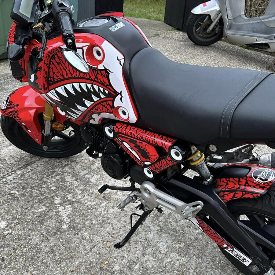 Grom MSX125 Graphics The Shark RED Decal Sticker Kit 2021 2022 2023 | eBay