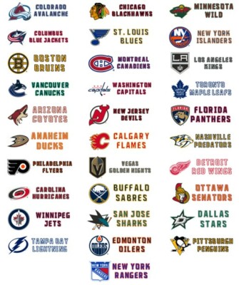 32 Customized NHL Logo Team Labels For BCW Sports Card Tall Dividers ...