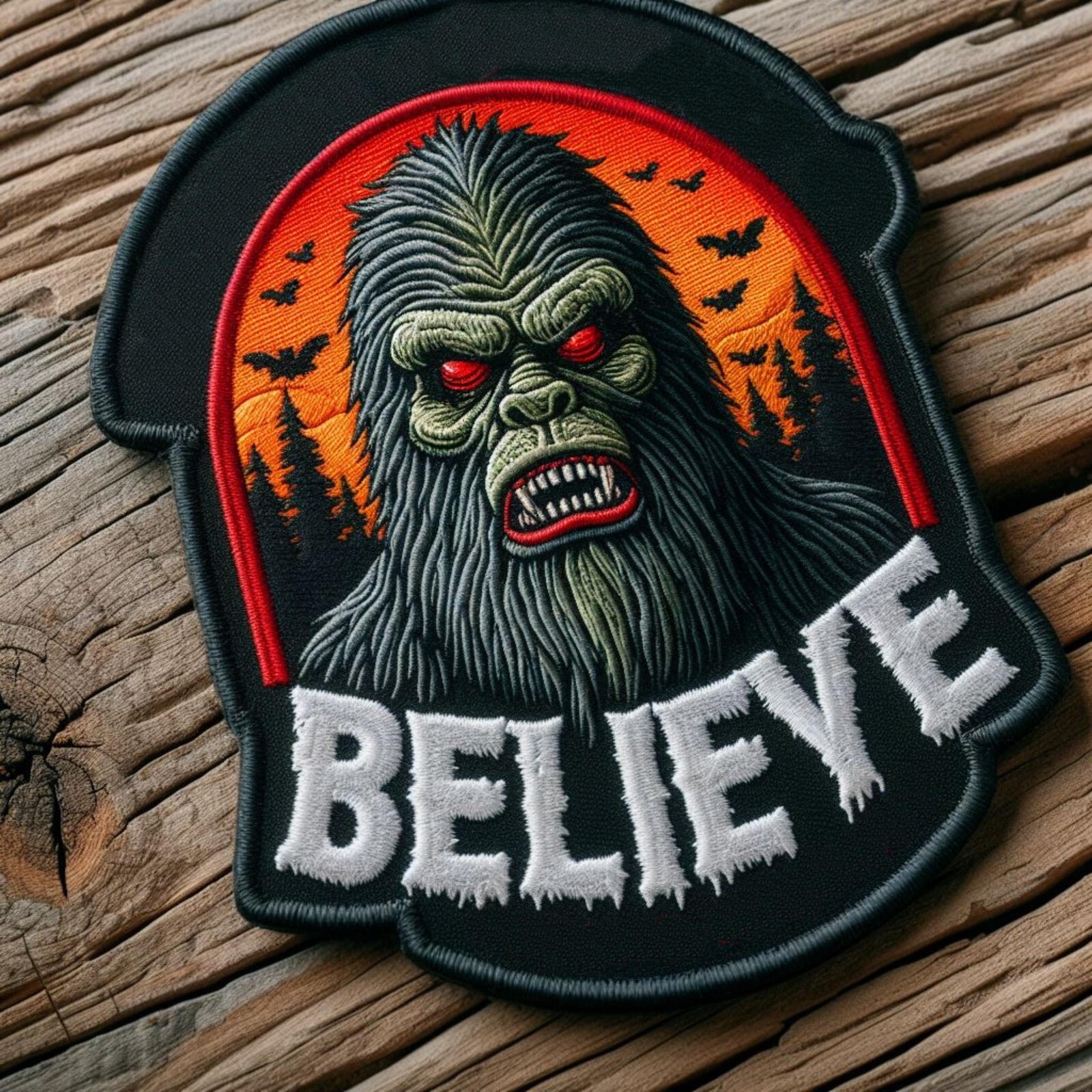 Bigfoot Patch Iron-on Applique Sci-Fi Myth Legend Sasquatch Yeti Cryptid Badge | eBay