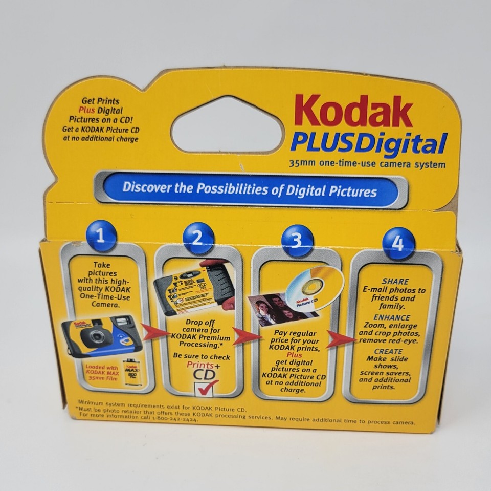 Vintage Kodak Camera One-Time Use 27 Exposures Sealed in package Exp ...