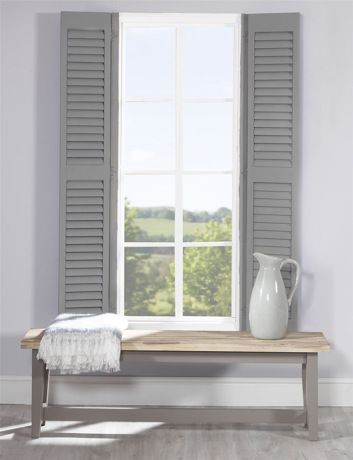 Florence dining bench, 140cm long. QUALITY wooden bench in grey colour ...