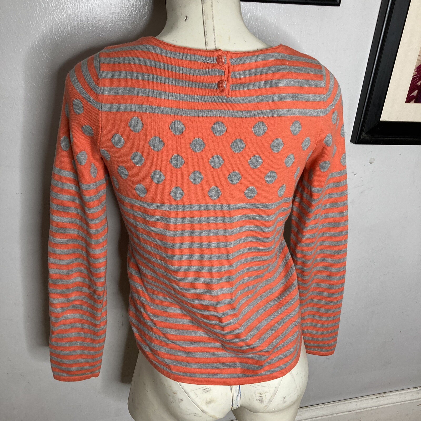 Anthropologie sparrow Polka Dot Stripe Sweater Womens… - Gem