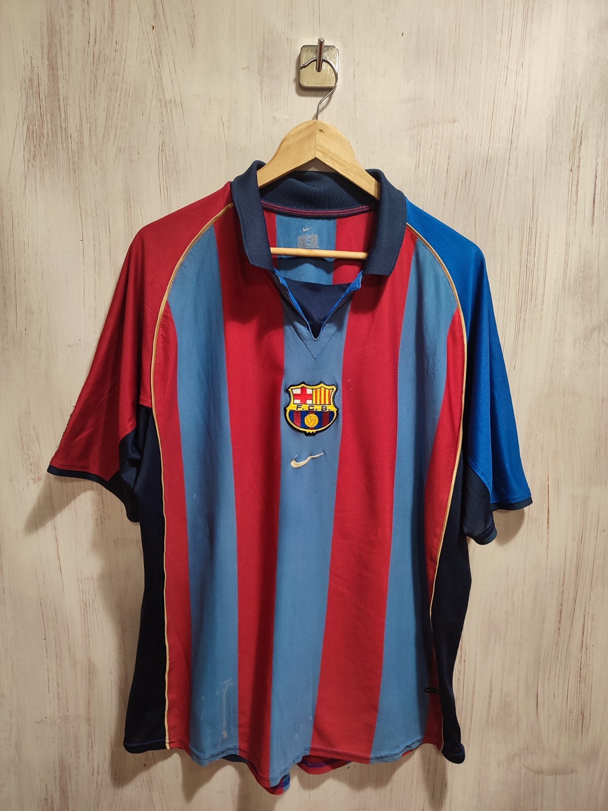 FC Barcelona 2001 2002 home Sz XL Nike shirt jersey soccer football kit ...