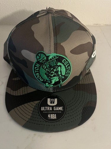 ULTRA GAME Green NBA TM Logo BOSTON CELTICS CAMO One Size SNAPBACK HAT ...