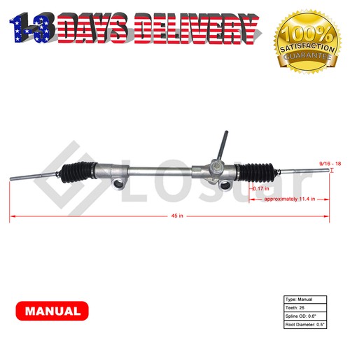 Manual Steering Rack & Pinion Standard Tall Pinion For 1979-1993 Ford ...
