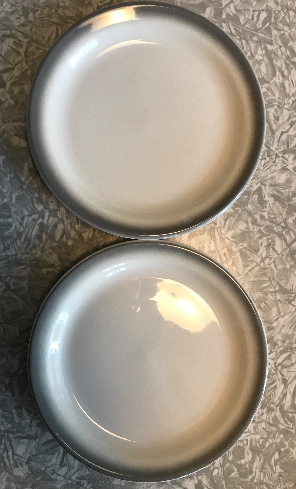 VINTAGE SHENANGO CHINA ANCHOR HOCKING A-40 6 3/8" PLATES (2) WHITE W ...