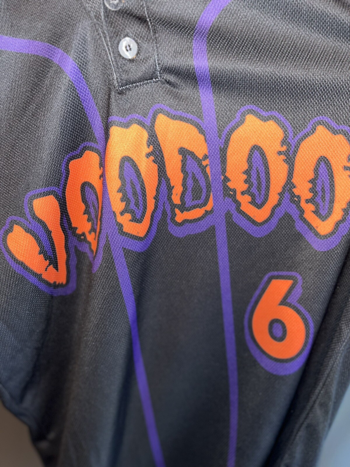 Vintage New Orleans Voodoo Anderson Jersey AFL Medium Rare Black Iron ...
