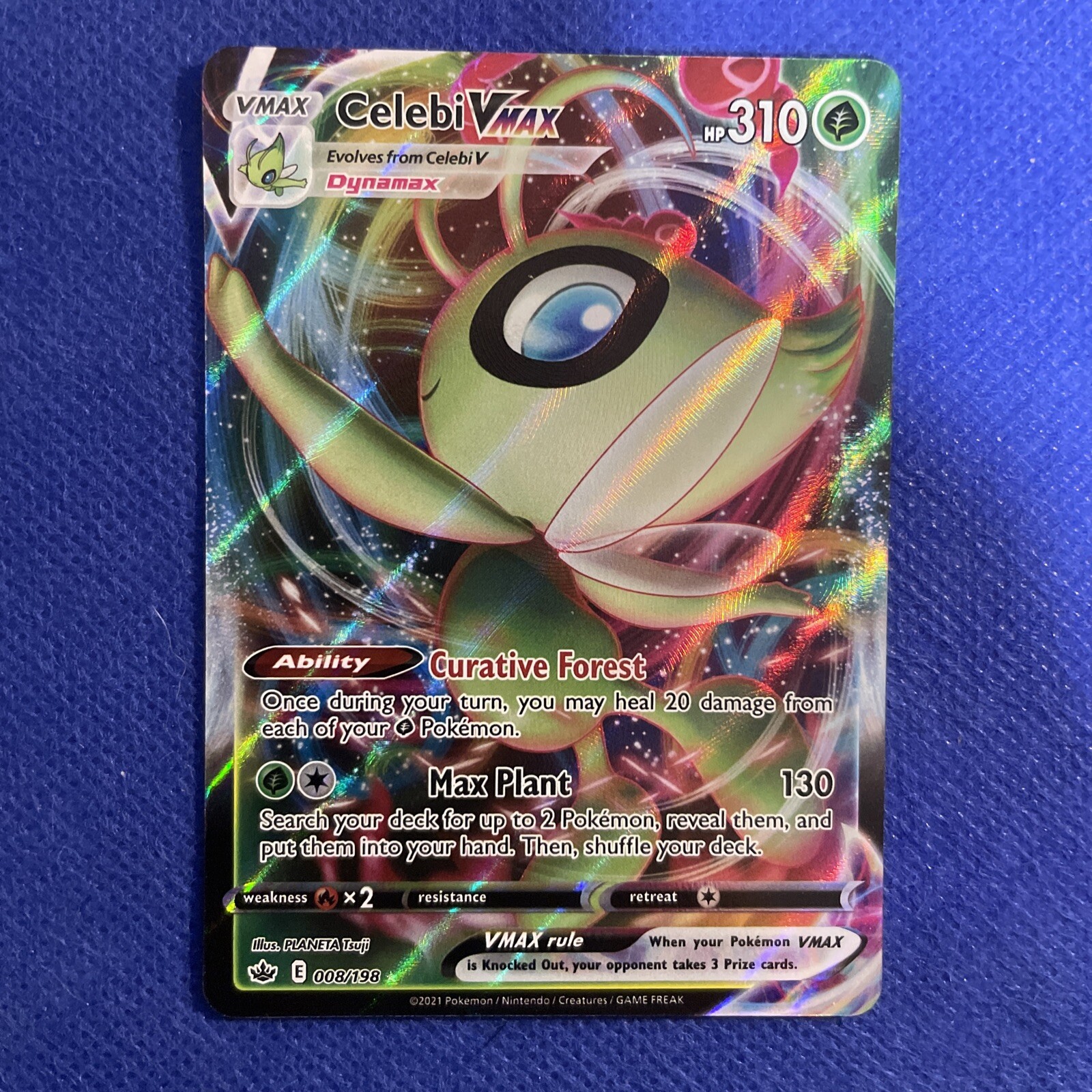Pokémon TCG Celebi VMAX Sword & Shield - Chilling Reign 008/198 Holo ...