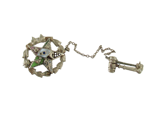 14k White Gold Masonic Pin Tie Tac Star Vintage Eastern Star | eBay