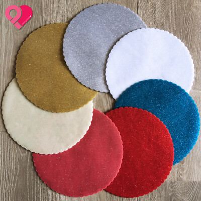 20x Premium Glitter Tulle Round Circle Wedding Party Favor Wrap ...