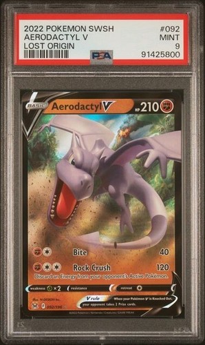2022 Pokémon Lost Origin AERODACTYL V #92 - PSA 9 MINT | eBay