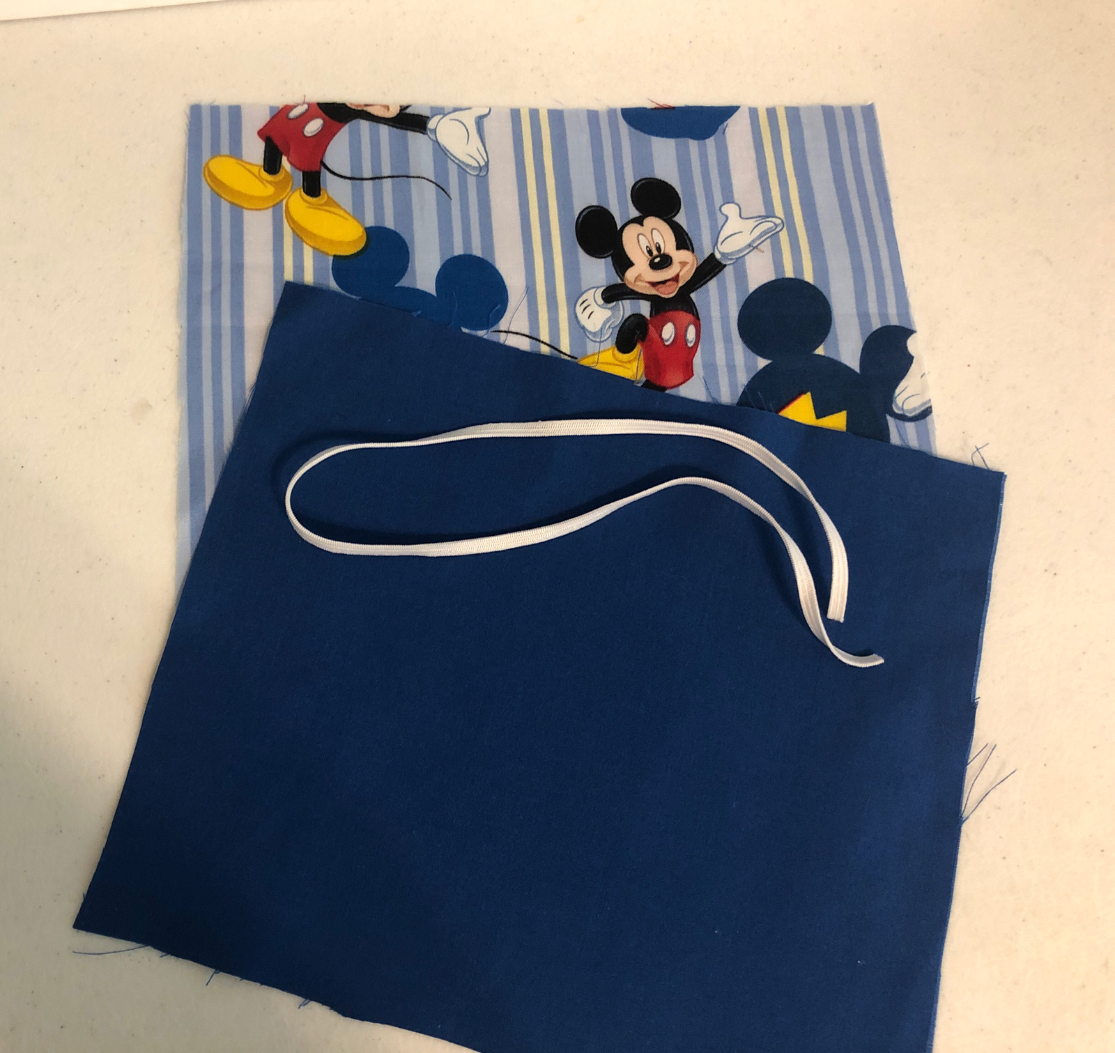 New Mask Kit: 9 X 8” Fabric. Elastic. Mickey Mouse. | eBay