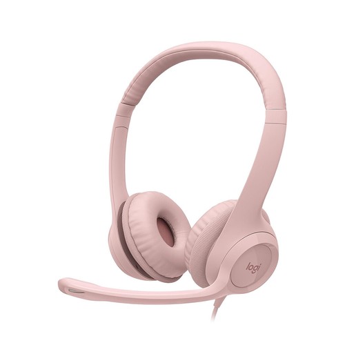 Pink Logitech H390 USB Computer Headset Stereo with Noise Cancelling ...