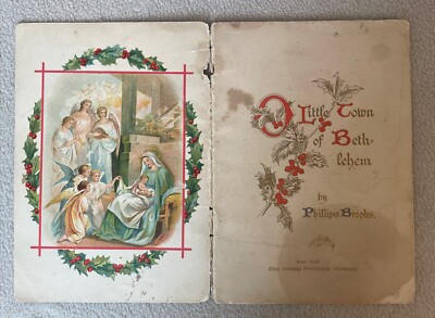 Antique O Little Town of Bethlehem Phillips Brooks Holiday Publishing ...