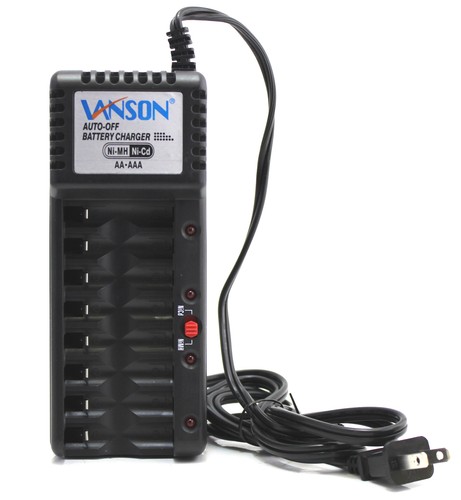 (10-Pack) Vanson V868 AA AAA Battery Charger 8-Slot Automatic NiMH NiCD ...
