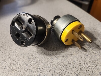Single Phase Industrial Straight Blade Plug 15A, 250V, 1 PH - Male ...