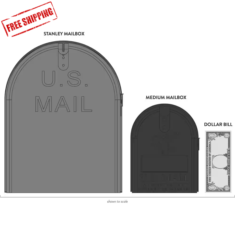 Heavy-Duty Extra Large Jumbo Post Mount Rural Mailbox Galvanized Steel ...