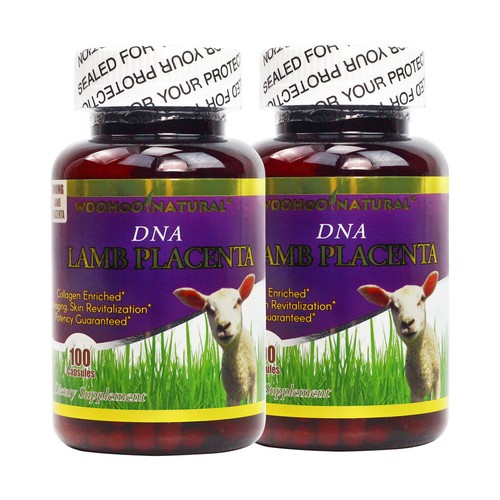 2 x WooHoo Natural DNA Lamb Placenta 100 CT Collagen Enriched Potency ...