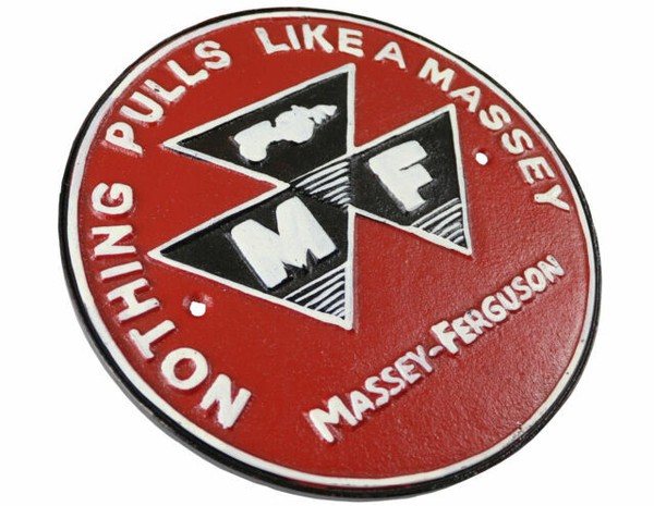 Massey Ferguson Tractor Sign 24cm Cast Iron Plaque Retro Agricultural ...