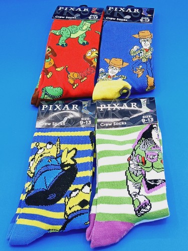NEW Disney Pixar Toy Story Unisex Crew Socks Size 9-13 Buzz Lightyear ...