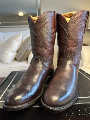 Lucchese 1883 Mens Handmade Kennedy Florence Buffalo Roper Round Toe ...