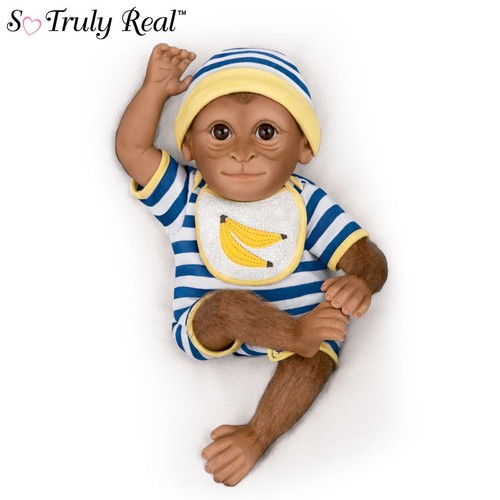Ashton Drake Kirby So Truly Real Poseable Baby Monkey Doll | eBay