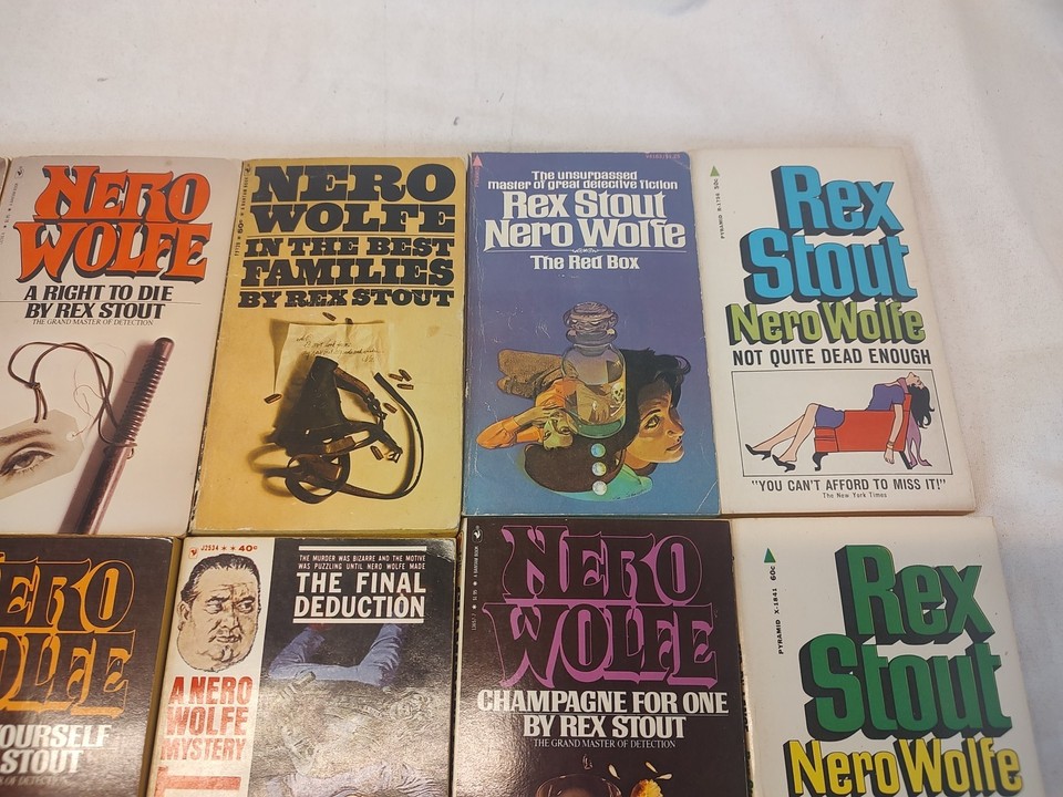 Lot of 17 Nero Wolfe Mystery Books by Rex Stout Vintage 60's Paperback ...