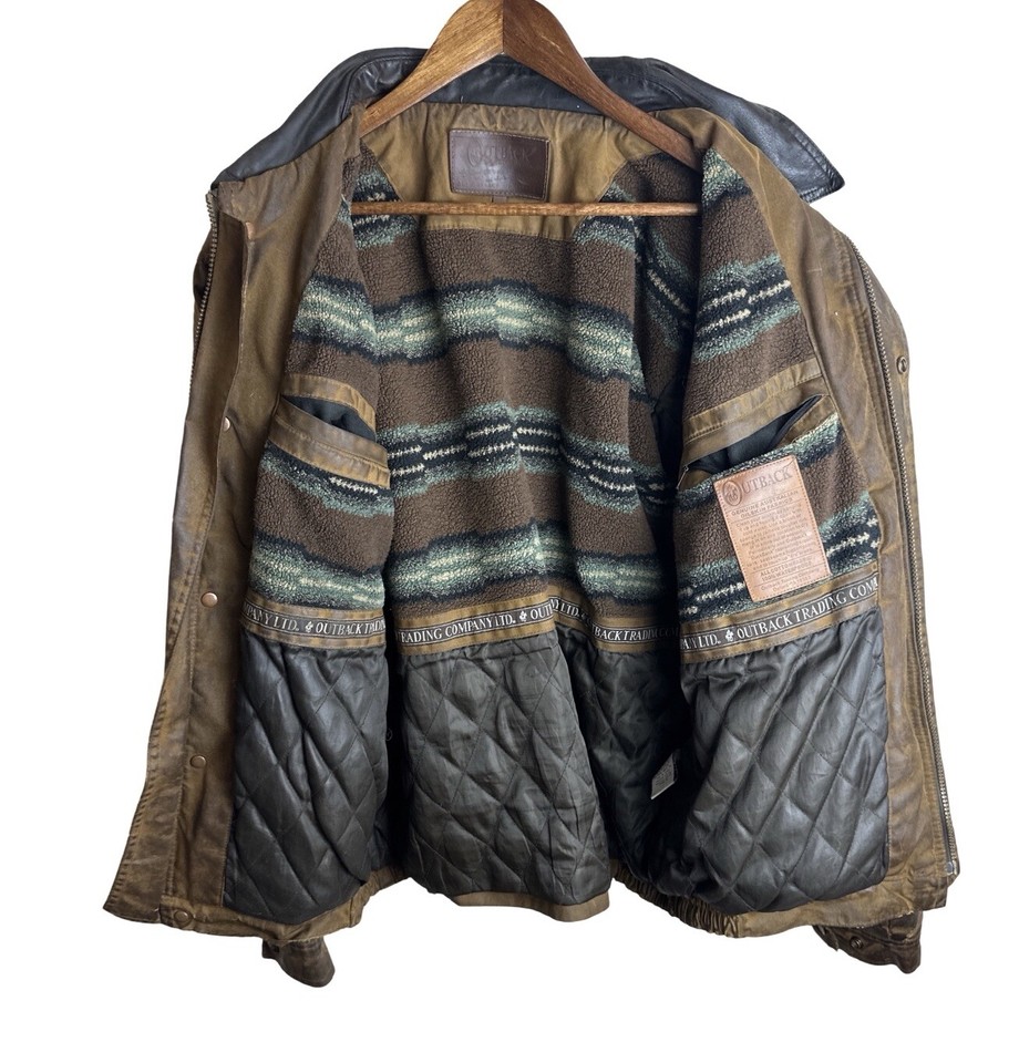 Outback Trading Co Men’s Wax Cotton Trailblazer Fleece Lined Jacket ...