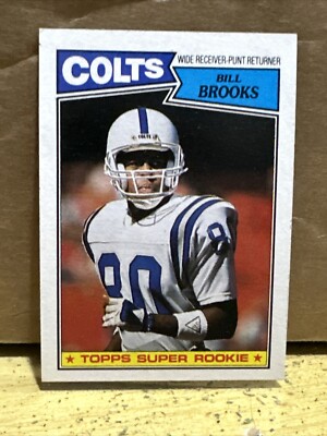 Vtg NFL 1987 Topps #378 BILL BROOKS RC Indy Colts Buf Bills BU Terriers ...