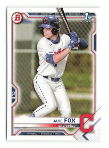 2021 Bowman Draft Jake Fox #BD-102 1st Bowman Cleveland Indians ...