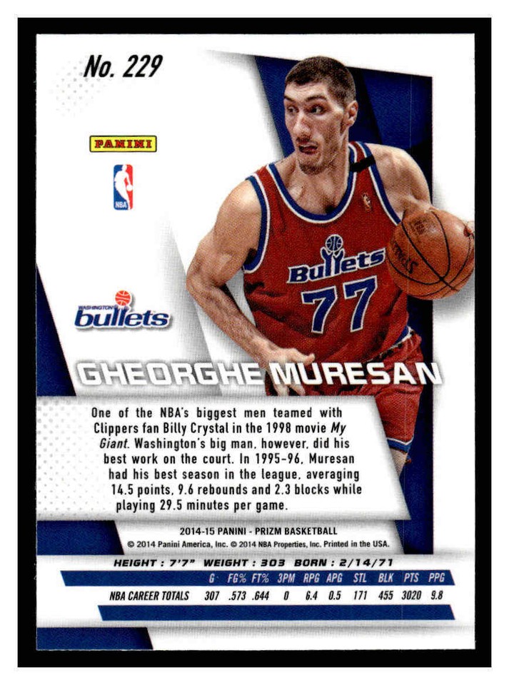 2014-2015 Panini Prizm gheorghe muresan | eBay
