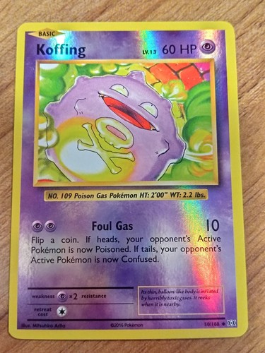 Pokemon Card TCG - Koffing #2 - 50/108 - Reverse Holo - XY Evolutions ...