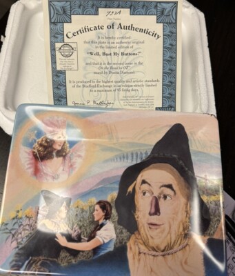 On the Road to Oz "Well, bust my buttons" collector plate #737A | eBay