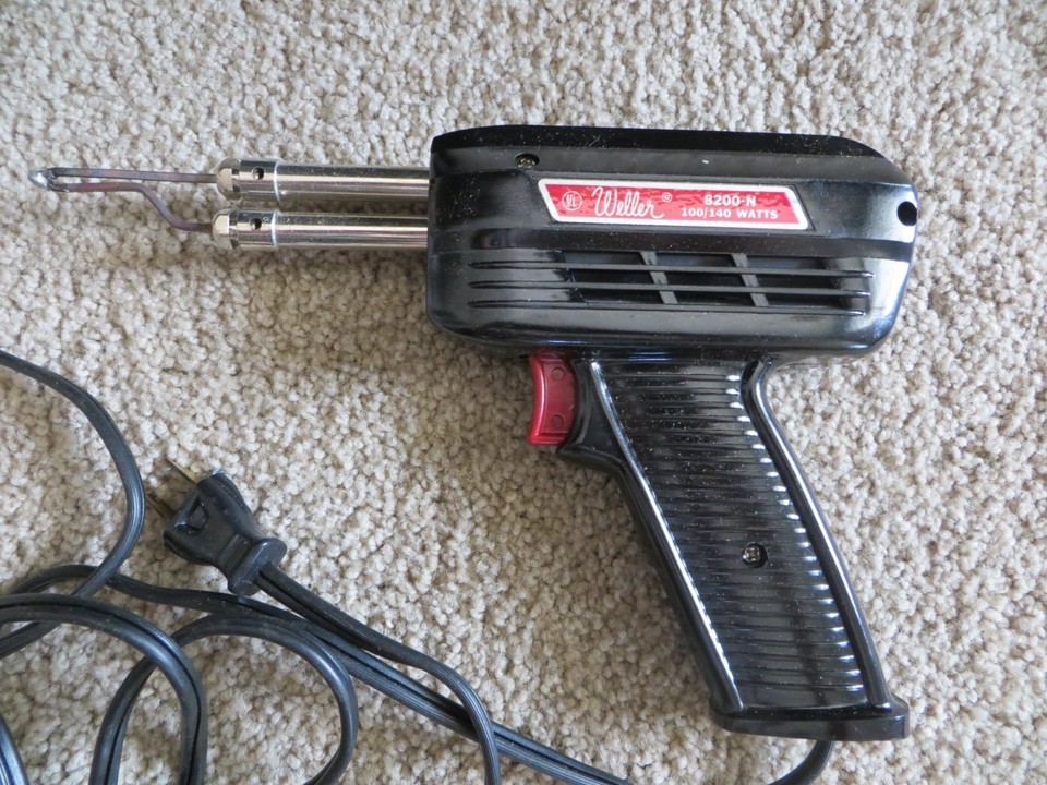 WELLER SOLDERING GUN MODEL 8200-N 100/140 Watts 120v DUAL HEAT W/BOX ...