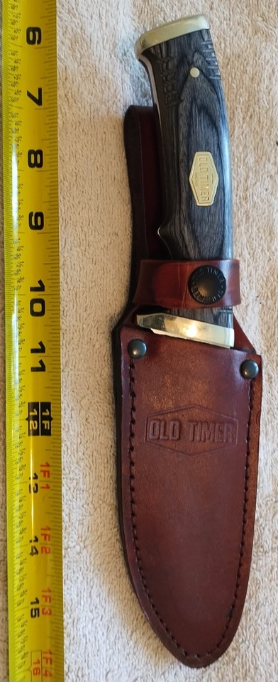 Schrade Heritage Knife, 5" D2 Steel Blade, Laminated Wood Handle ...