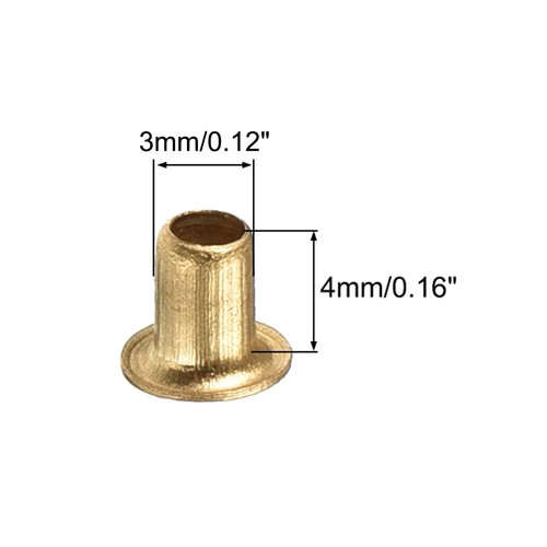 3mm x 4mm Through Hole Copper Hollow Rivets Grommets Circuit Board PCB ...
