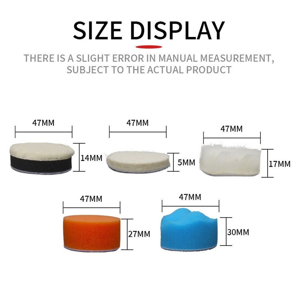 Polishing Pads Kit Flat Foam Pad Wave Foam Pad New 26mm Black Orange ...