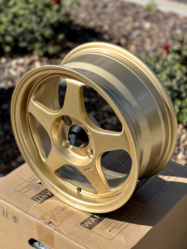 New Set of Avid1 AV08 15x6.5 +35et 4x100 Gold Finish (Set of 4 Wheels ...