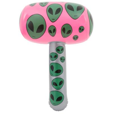 22" Pink Alien Mallet - Inflatable - Space Inflate Blow Up Toy Party ...