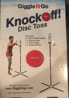 Knock Off Frisbee Style Disc Toss Outdoor Game Family Backyard Fun Ages ...