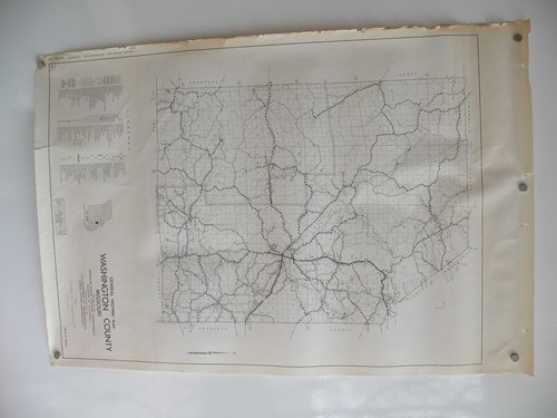 Vtg 1971 WASHINGTON County MISSOURI General Highway Map State Caledonia ...